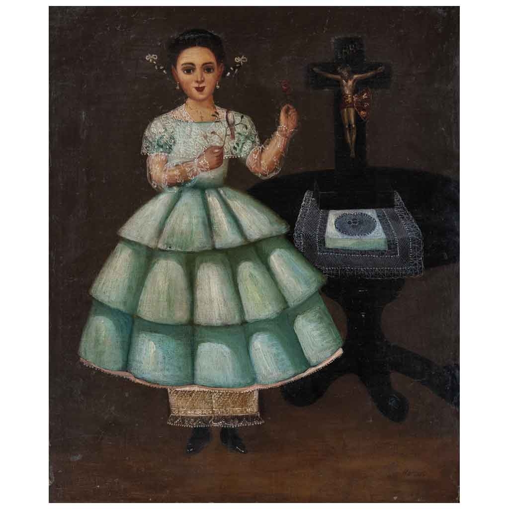Horacio Rentería Rocha | Niña y crucifijo | MutualArt