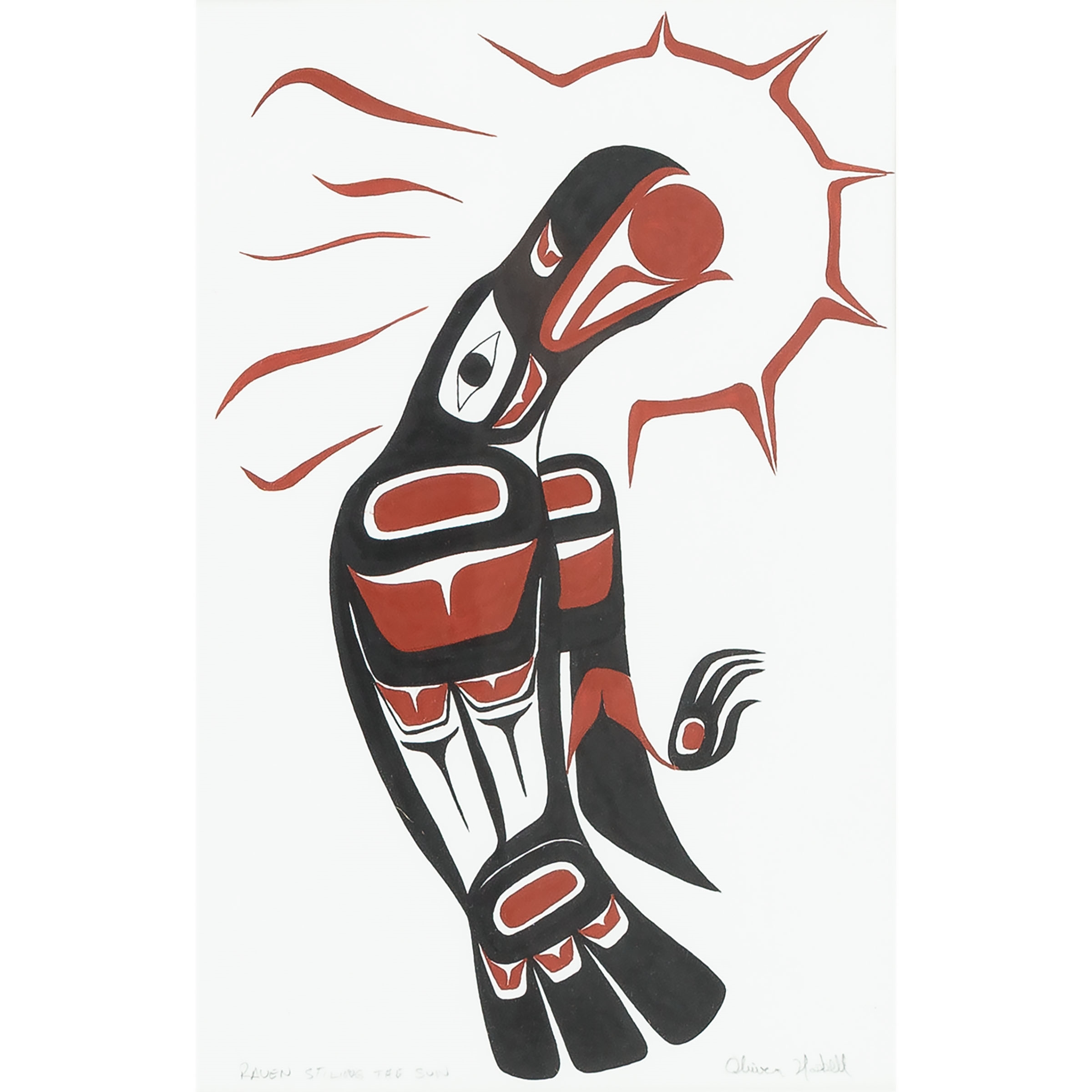 Oliver Haskell | TWO ORIGINAL WORKS: RAVEN STEALING THE MOON, RAVEN ...