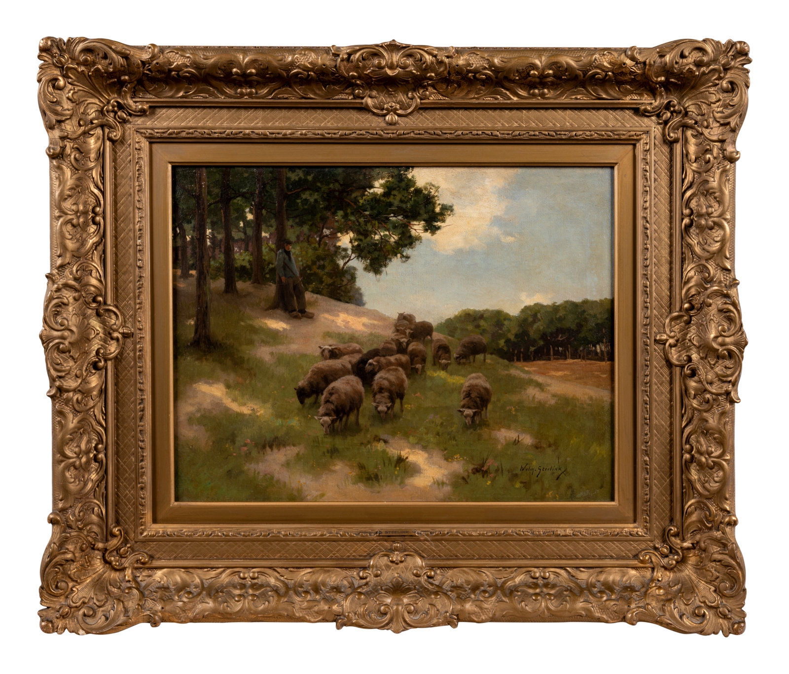 Willem Steelink Jr. | Shepherd with Flock | MutualArt