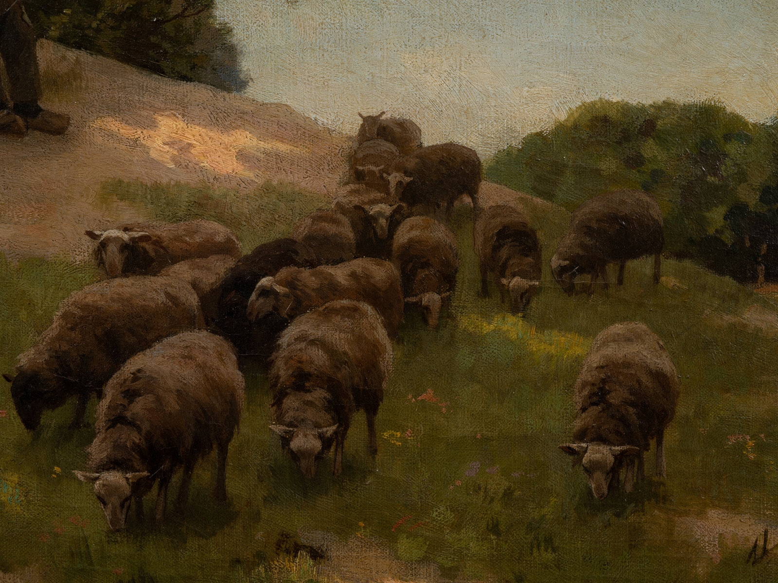 Willem Steelink Jr. | Shepherd with Flock | MutualArt