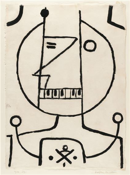 Paul Klee | “Haelften, the clown” (1938) | MutualArt