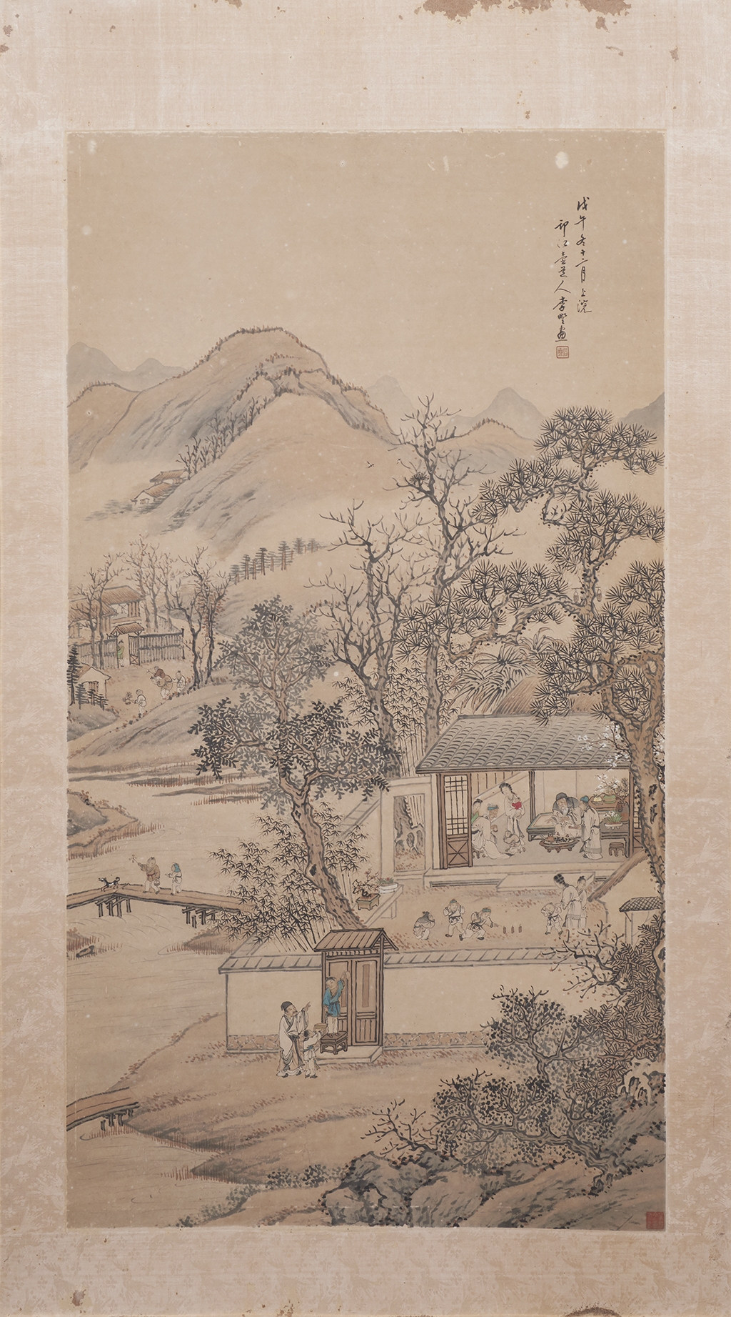 Chinese School, 20th Century | Landscape with Interior Scene | MutualArt
