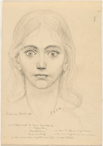 Hugo Höppener | 2 sheets: Head of a girl (1890) | MutualArt