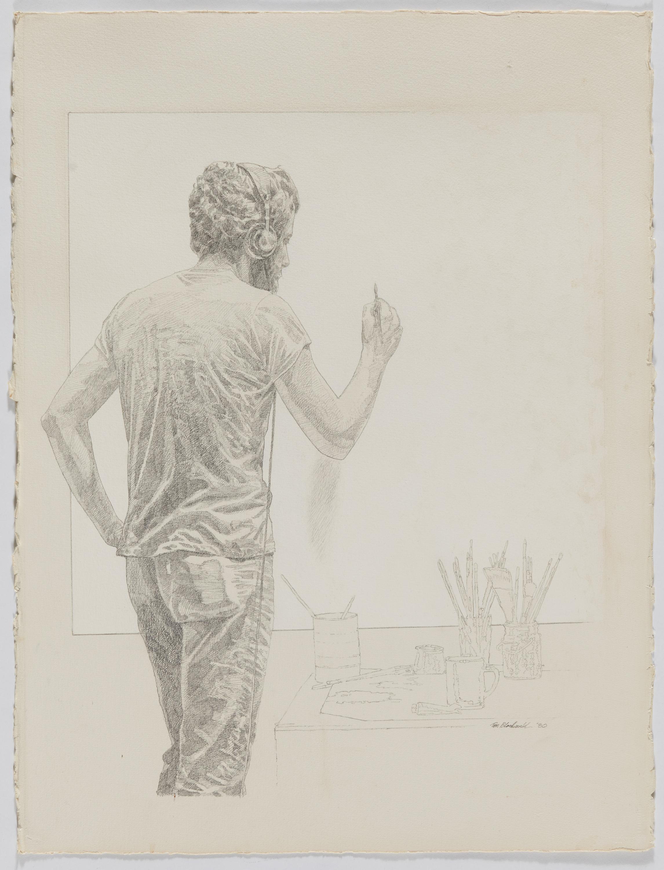 Tom Blackwell | Untitled (Self-Portrait in Front of Canvas). (1980 ...