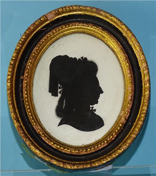 John Miers | Silhouette painted on plaster of an unknown woman | MutualArt