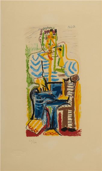Pablo Picasso | Le Fumeur Assis (1964) | MutualArt