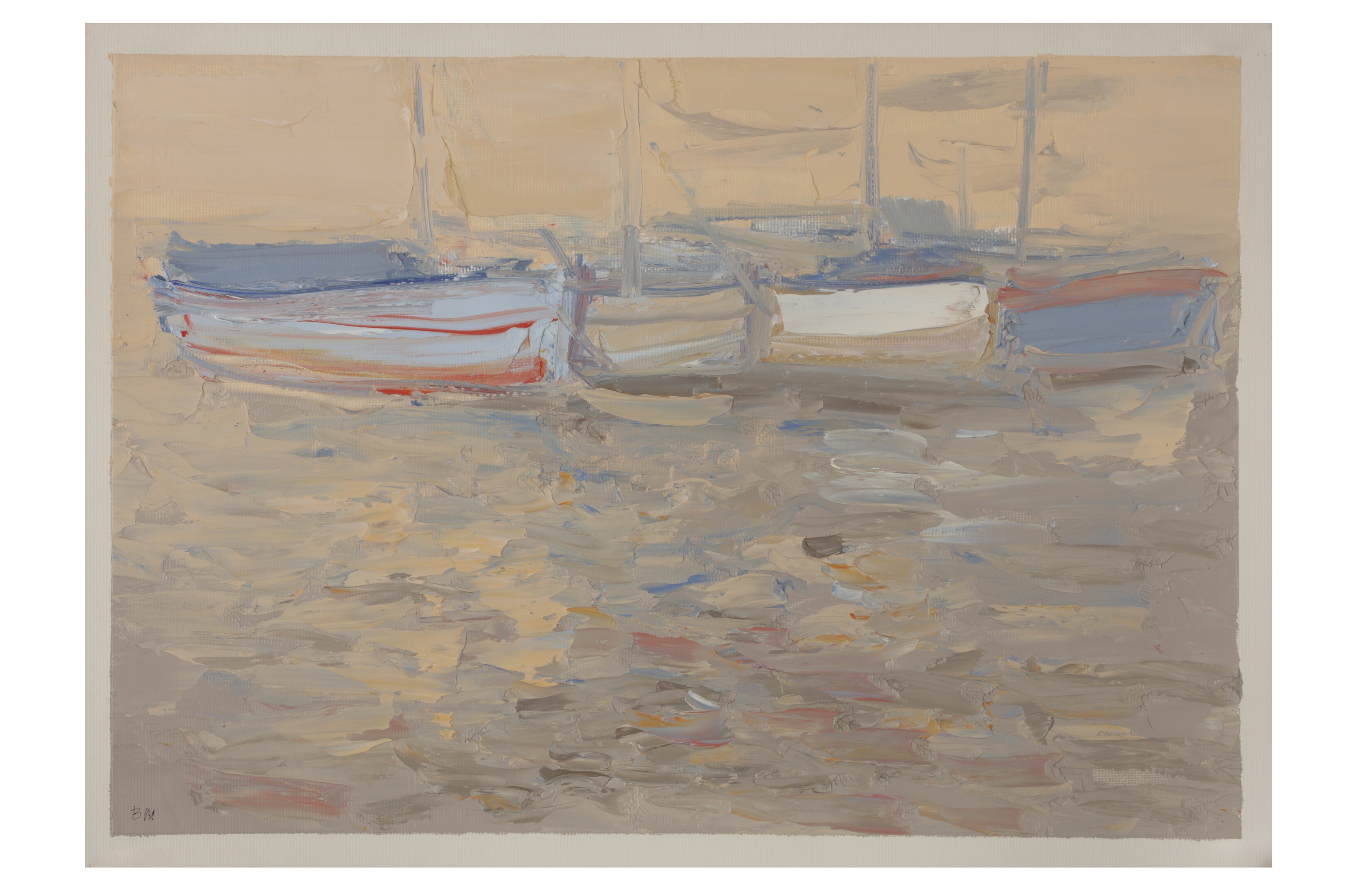 Bernard Myers | Boats at Hammersmith Pier | MutualArt