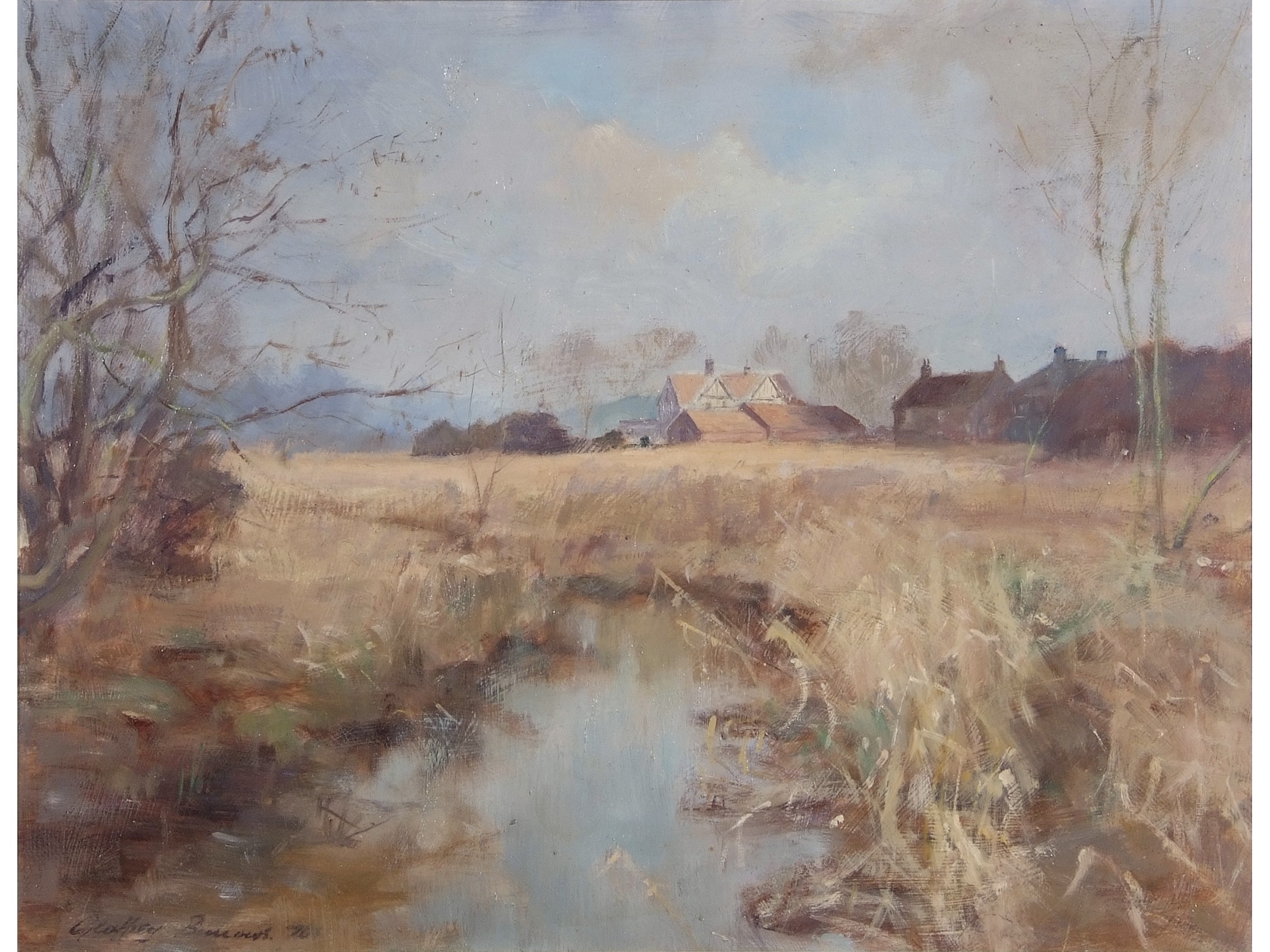 Geoffrey Burrows | A Gleam of Light – Crostwick Common (1976) | MutualArt