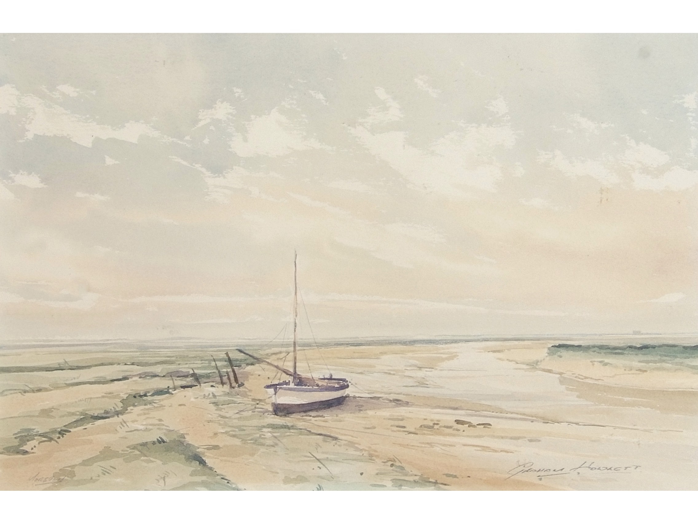 Graham Howlett | A Dory at Low Tide | MutualArt