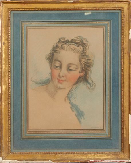 François Boucher | Head of a young girl | MutualArt