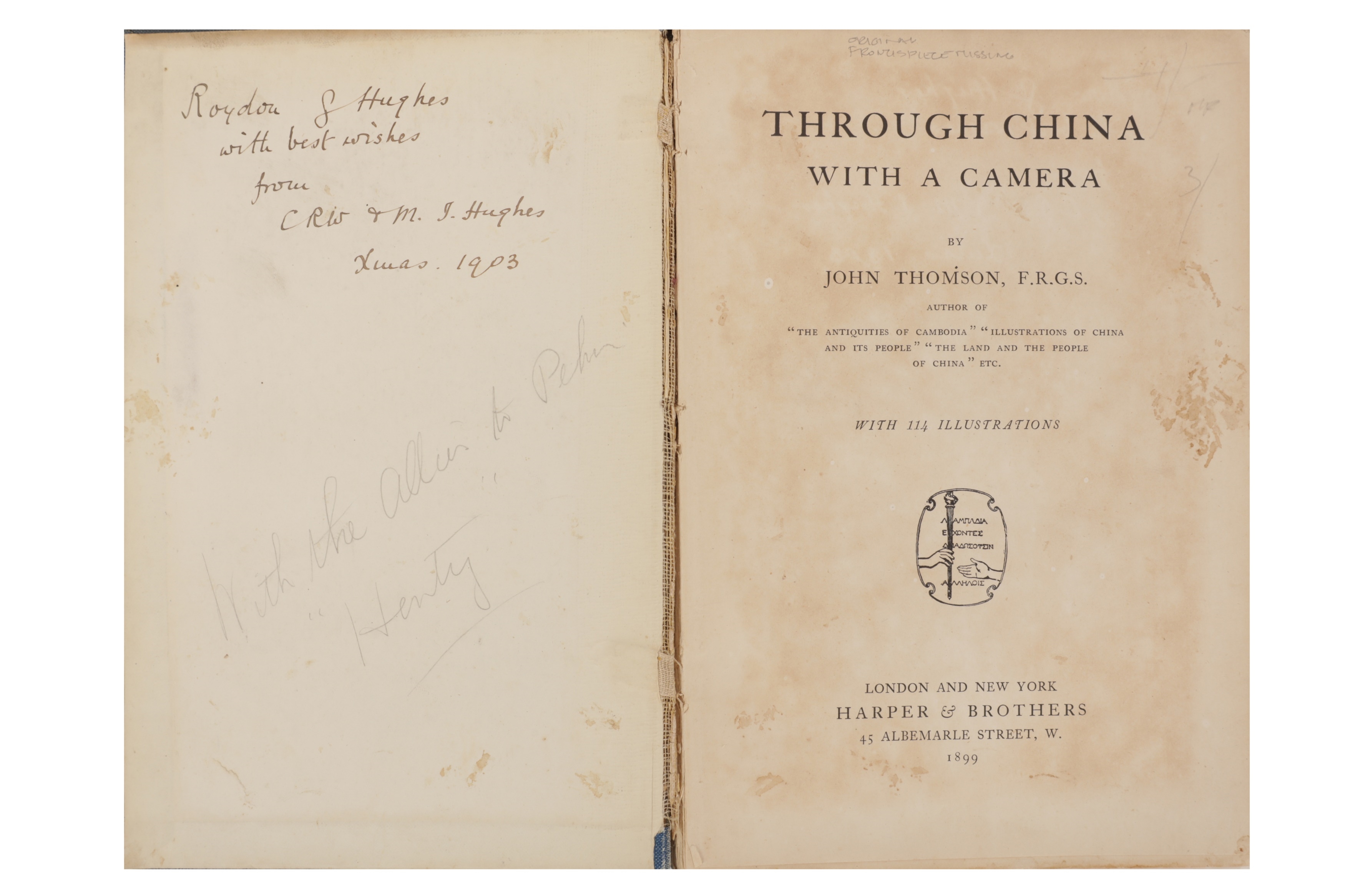 John Thomson | THROUGH CHINA WITH A CAMERA (1899) | MutualArt