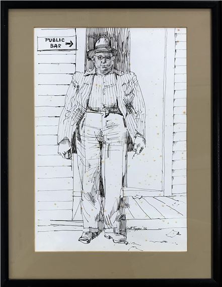 Garth Tapper | MAN OUTSIDE PUBLIC BAR | MutualArt