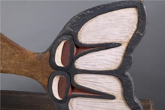 FREDERICK WILHELM BILL NEIDINGER | a 2-sided carving of a stylized orca ...