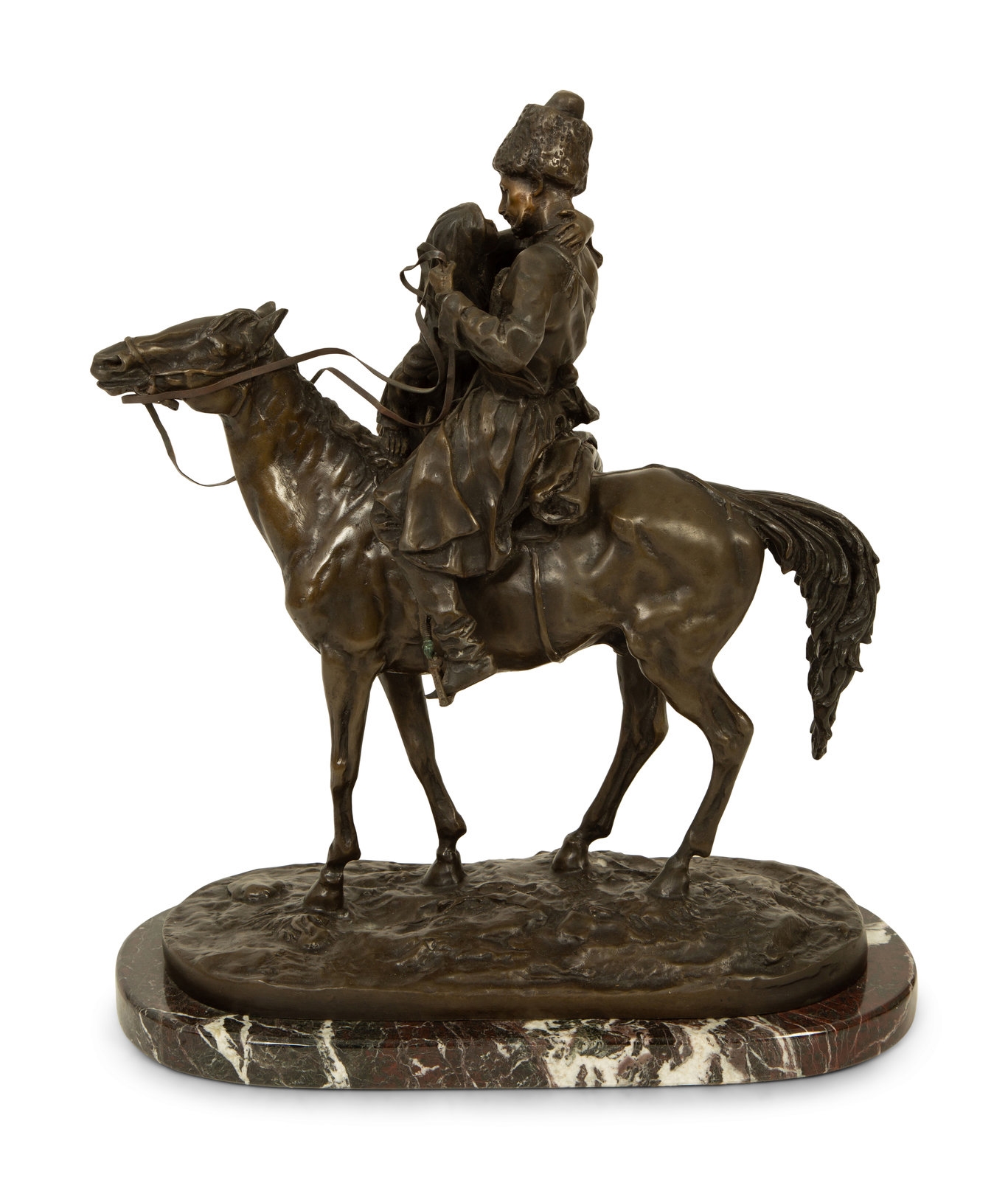 Evgeny Alexandrovitch Lanceray | A Cossack Farewell | MutualArt