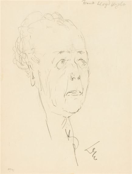 Benedikt F. Dolbin | Portrait of Frank Loyd Wright (1941) | MutualArt