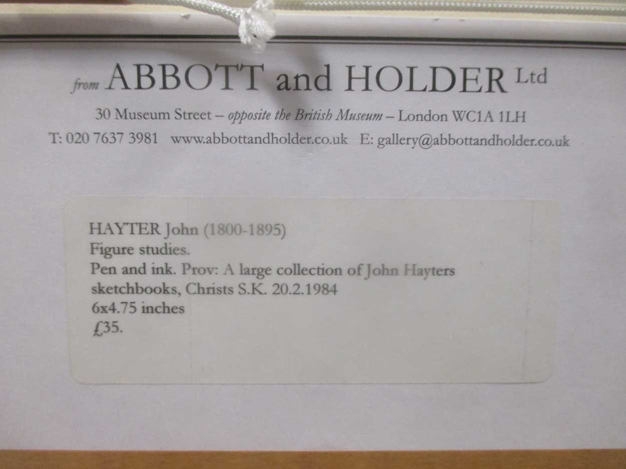 John Hayter | John Hayter (1800-1895), Figure studies, pen and ink, 15. ...