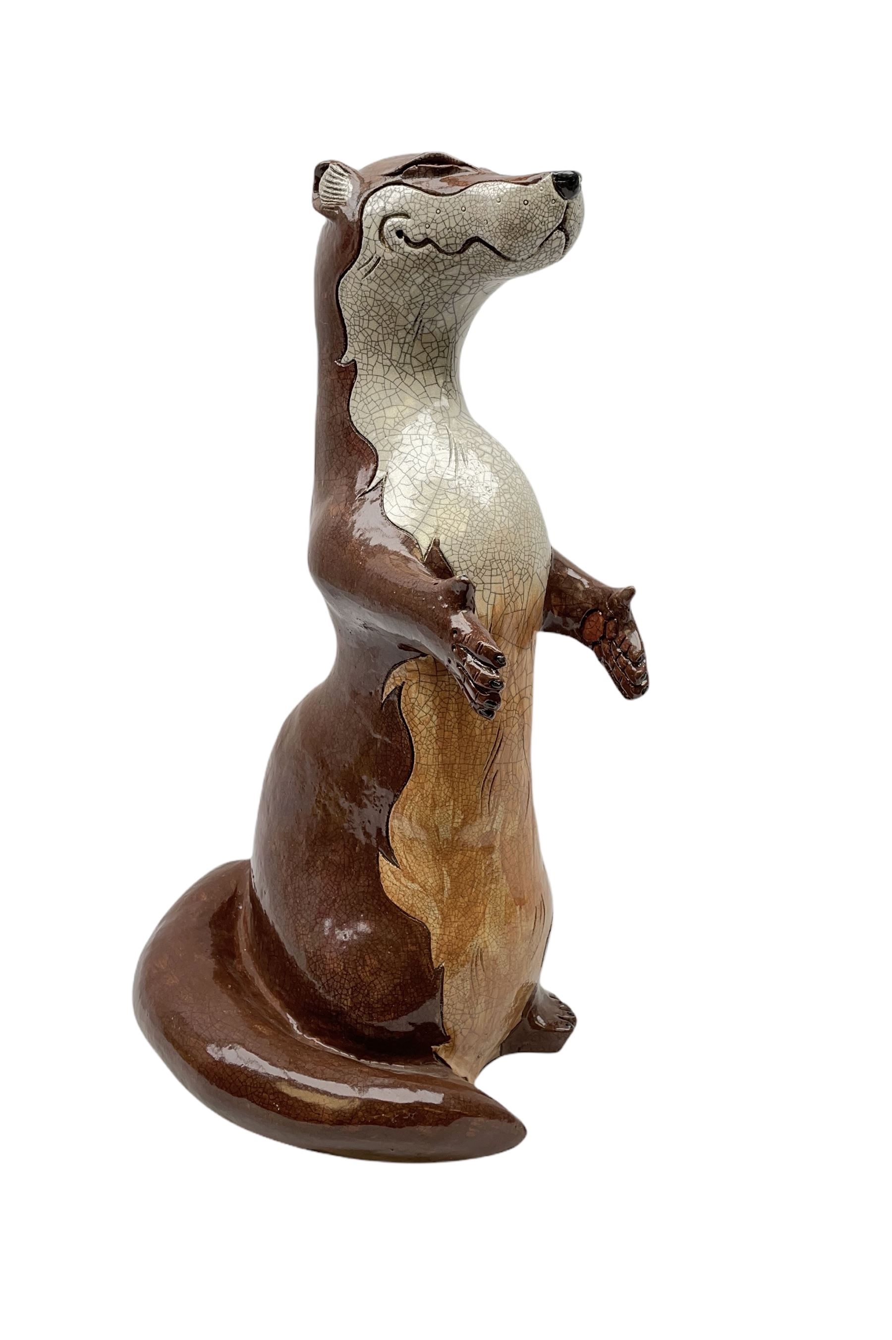 Jennie Hale | Large Raku fired model of an Otter | MutualArt