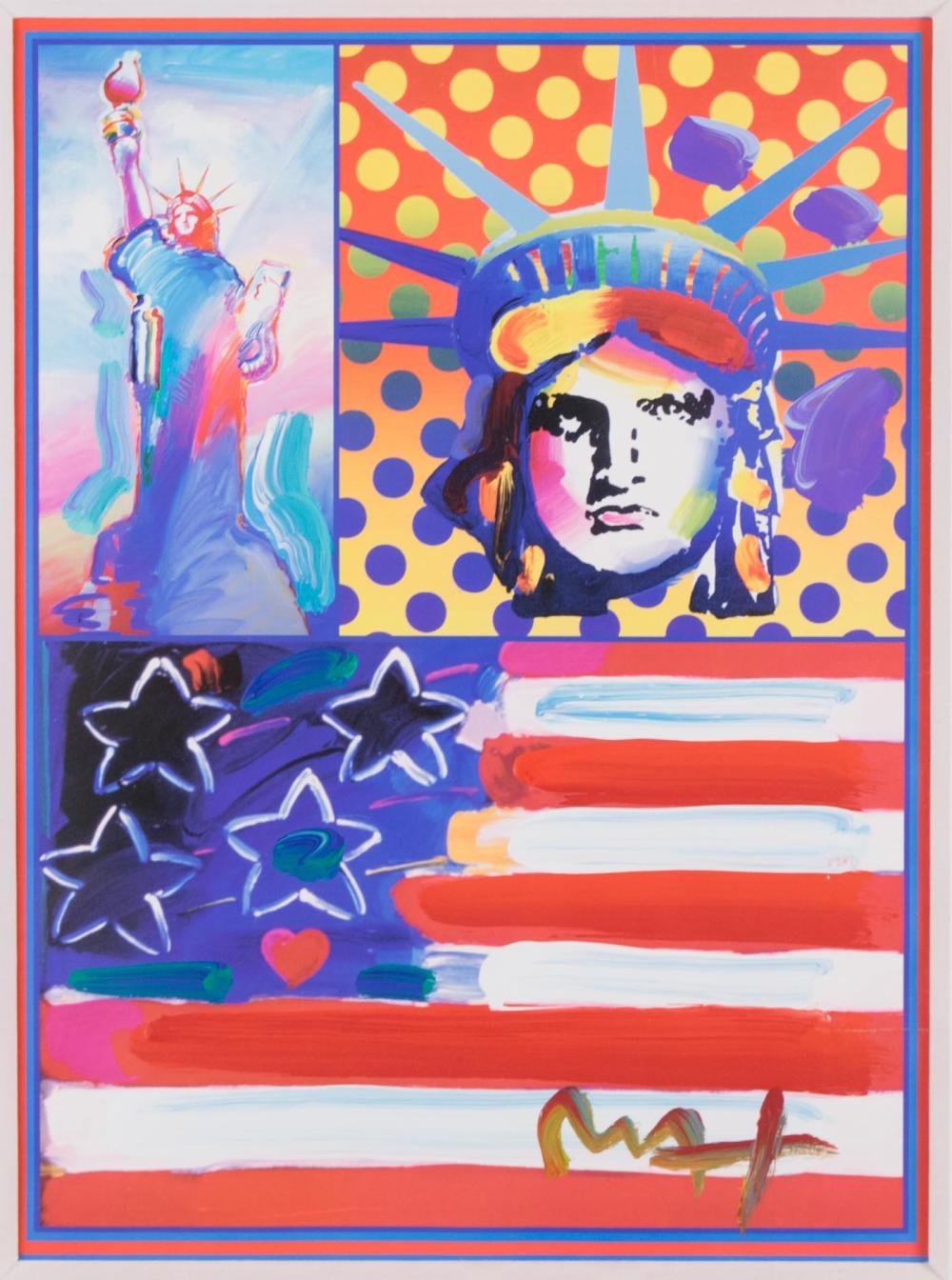 Peter Max | God Bless America IV | MutualArt