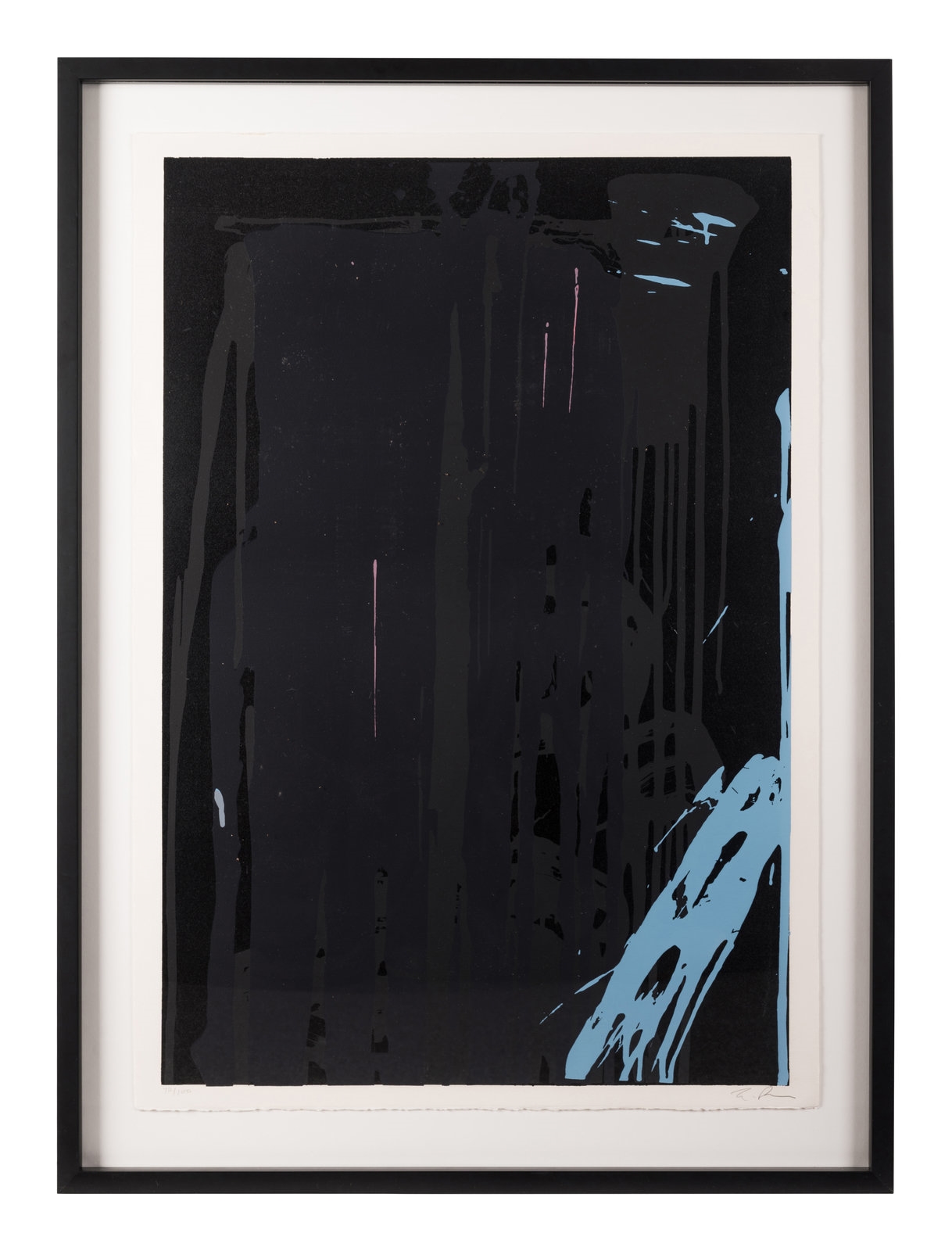 Larry Poons | Untitled (Black/Blue) (1980) | MutualArt