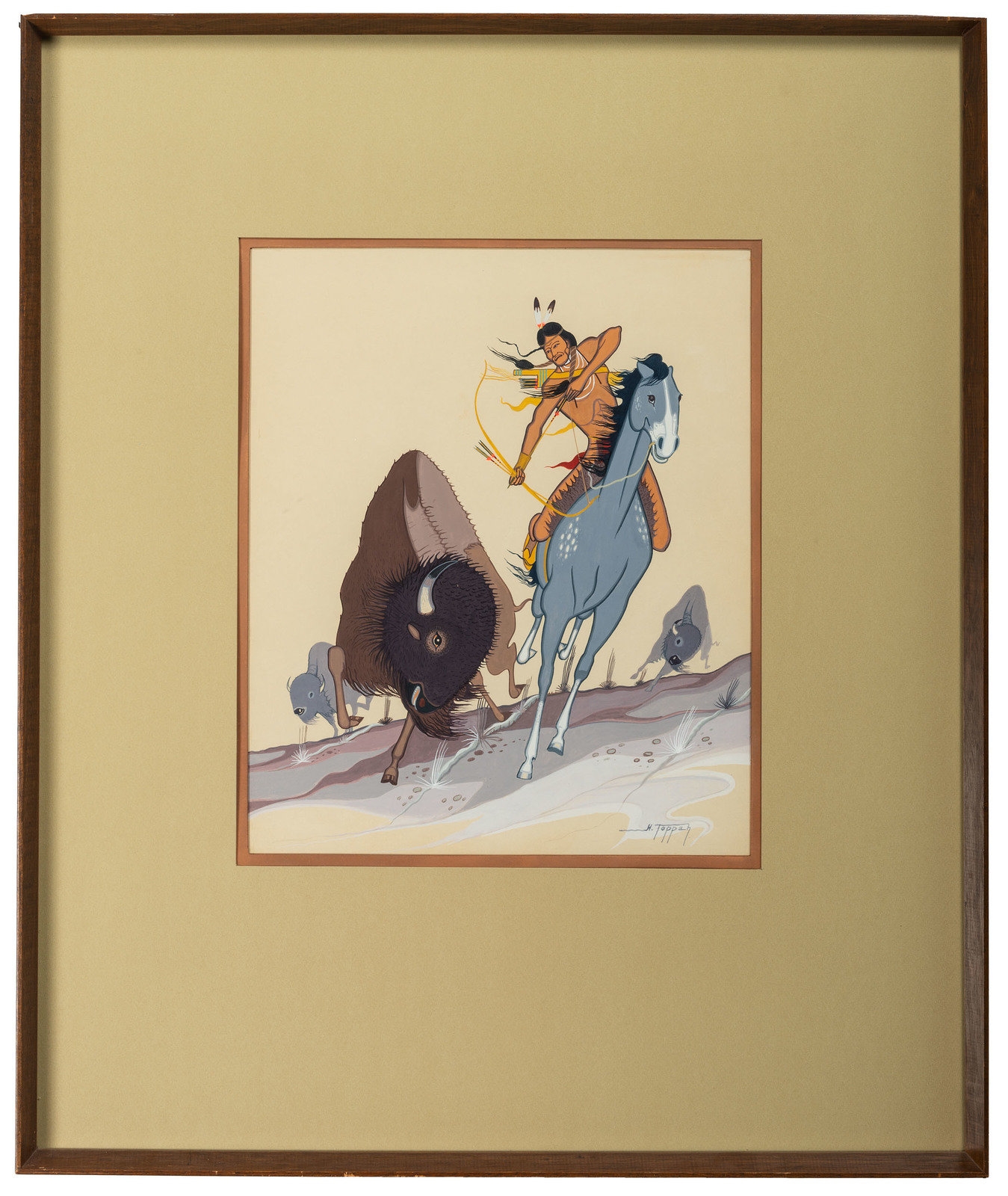 Herman Toppah | Buffalo Hunt | MutualArt