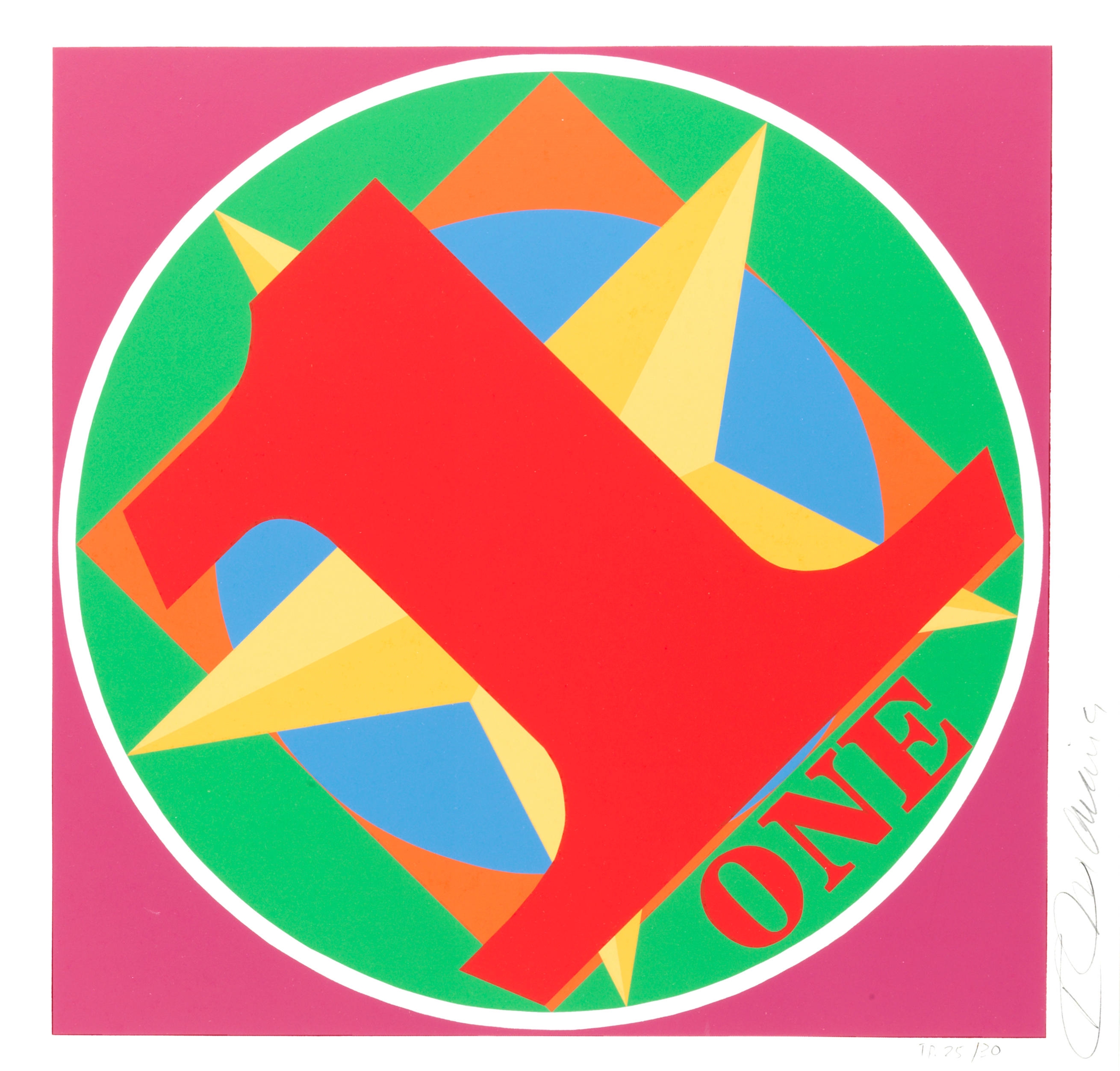 Robert Indiana | One, from 'The American Dream' (1997) | MutualArt