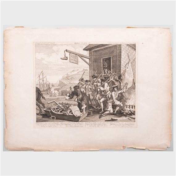 William Hogarth | John Wilkes Esq; The Bruiser; and France, Plate 1 ...