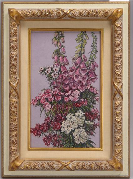 Robert Koepke | 'Blumenstillleben mit Fingerhut und Bartnelken' | MutualArt