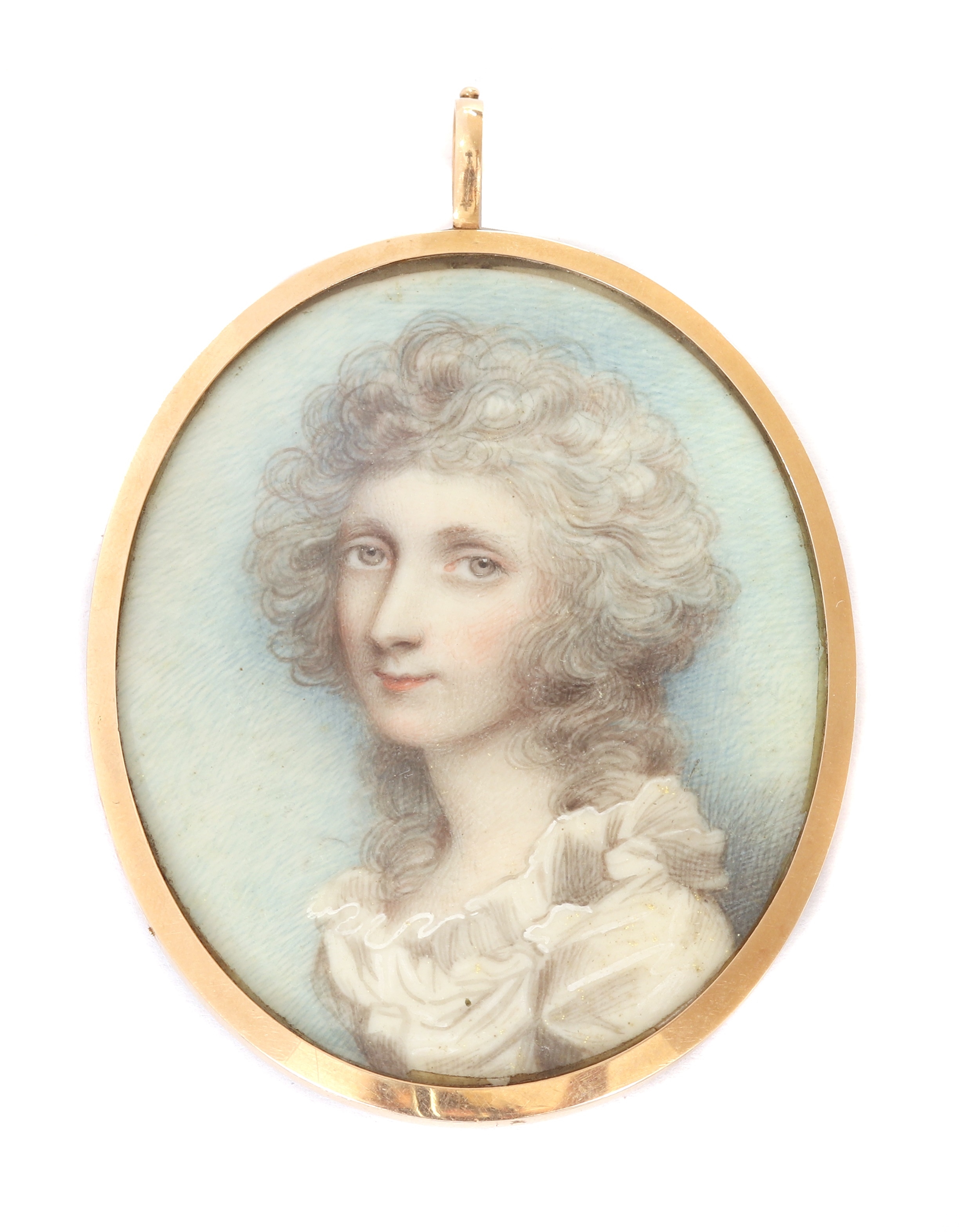 Nathaniel Plimer | Portrait of Mrs Amos Gordon wearing a white ruffled ...