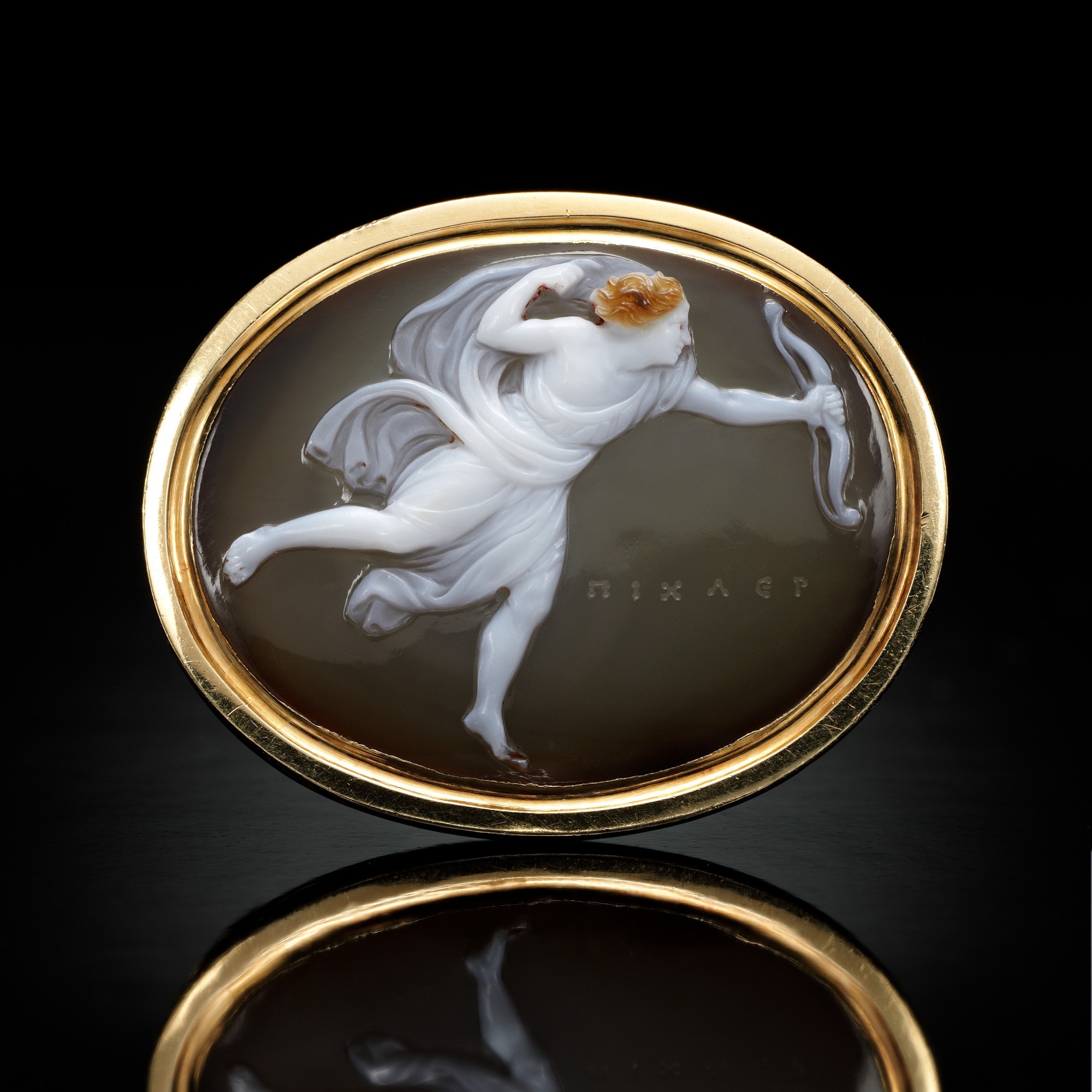 Giovanni Pichler | Cameo with Apollo as Archer (Apollo Saettante) (1787 ...