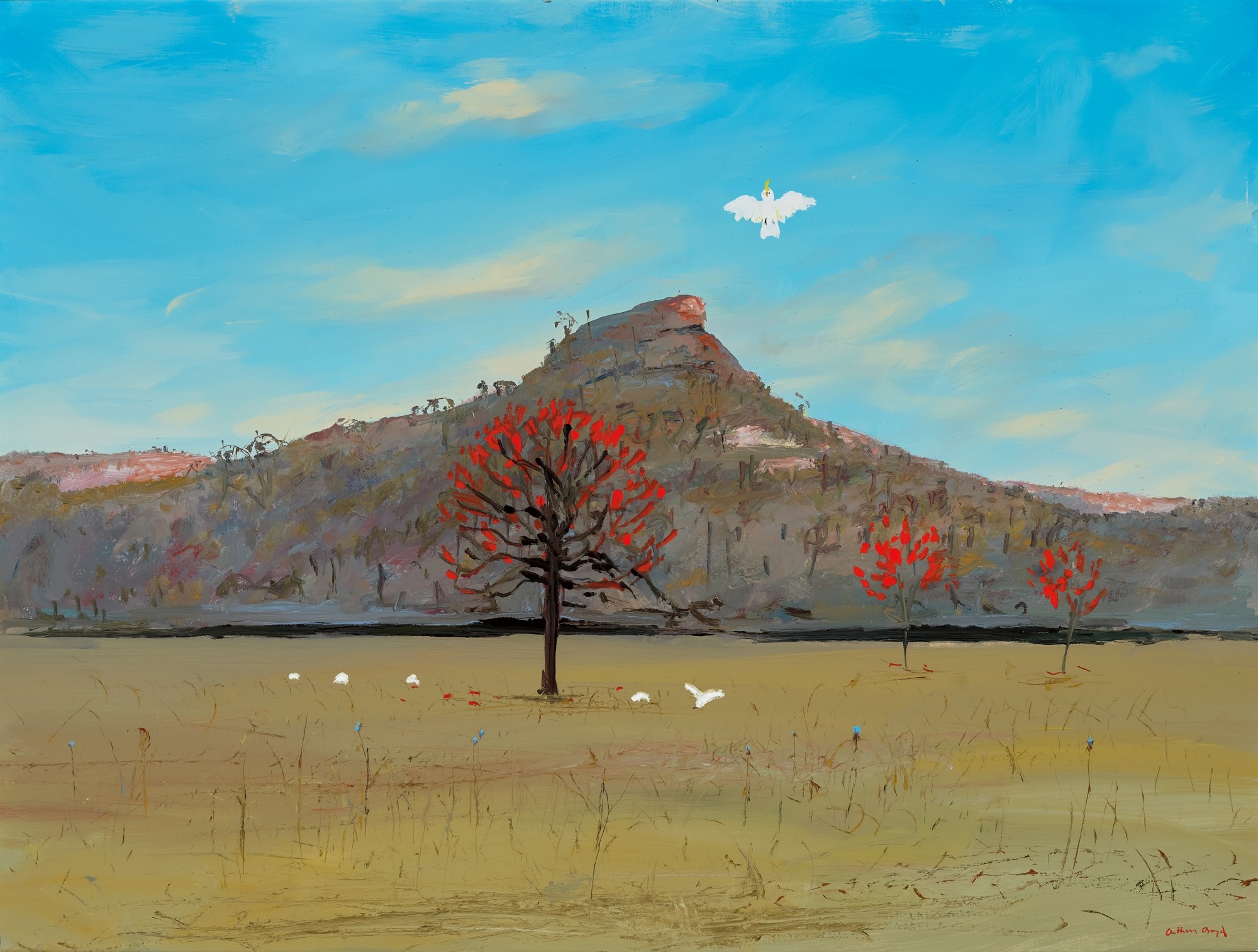 Arthur Merric Bloomfield‏ Boyd | PULPIT ROCK WITH FLAME TREES AND ...