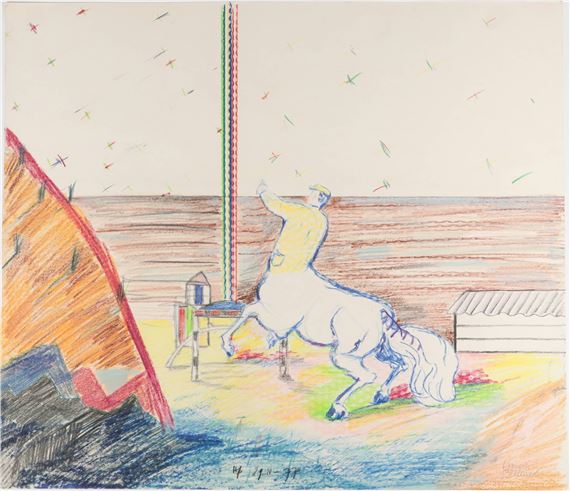 Hannes Postma | Centaur with a cap on a beach | MutualArt