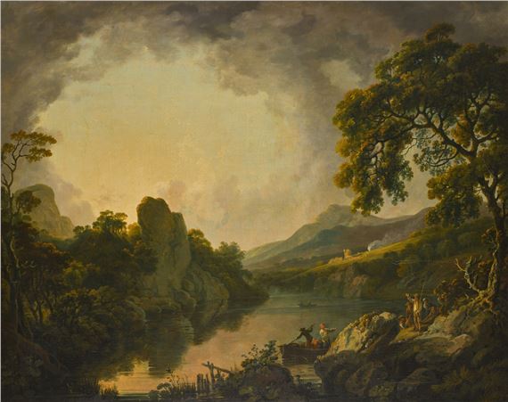 George, Sr. Barret | View of Llanberis Lake and Dolbadarn Castle, with ...