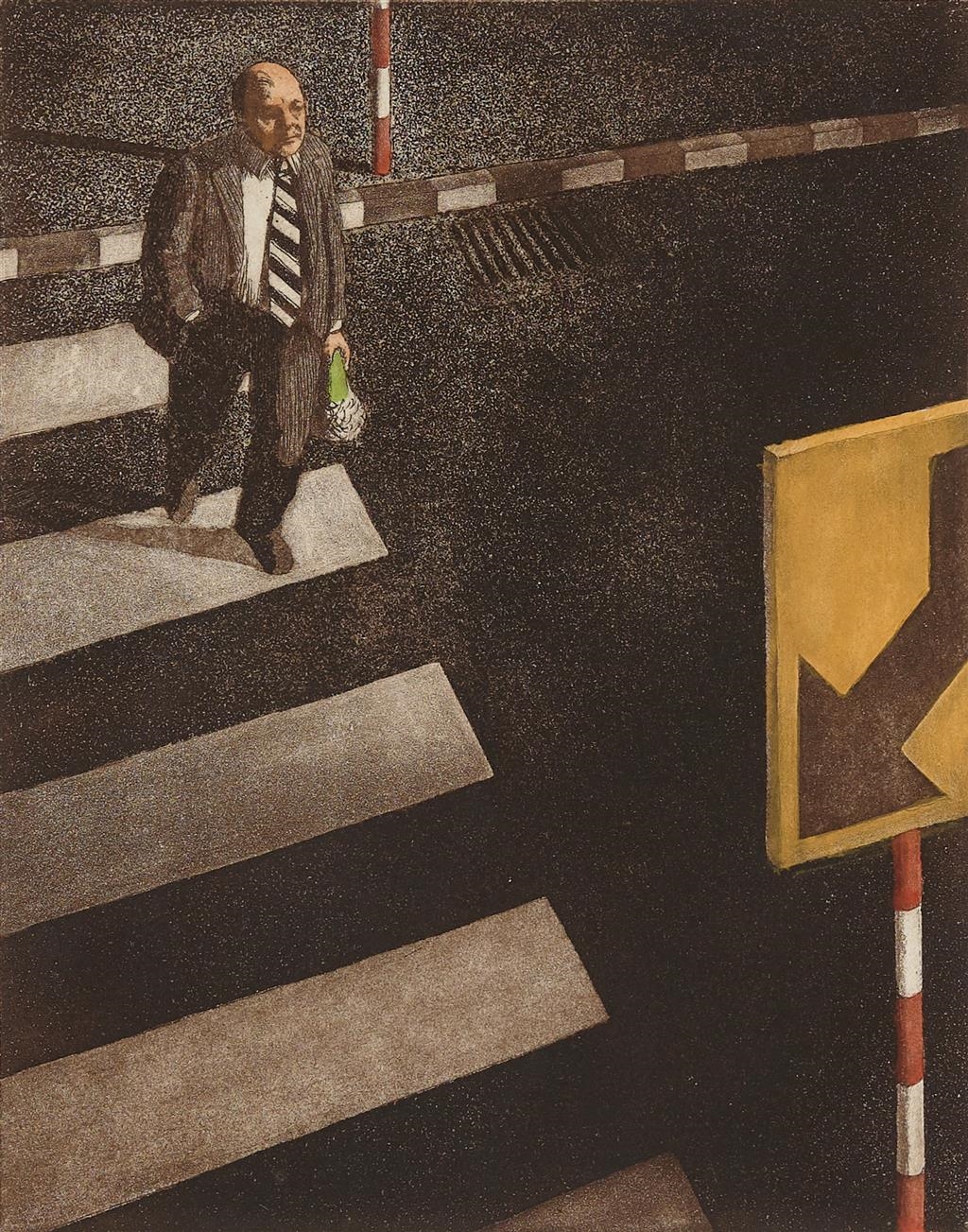 Jeffrey Smart | Man with Bouquet (1982) | MutualArt