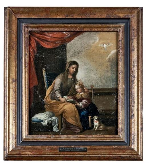 Andrea Sacchi | Anna lehrt Maria das Lesen | MutualArt