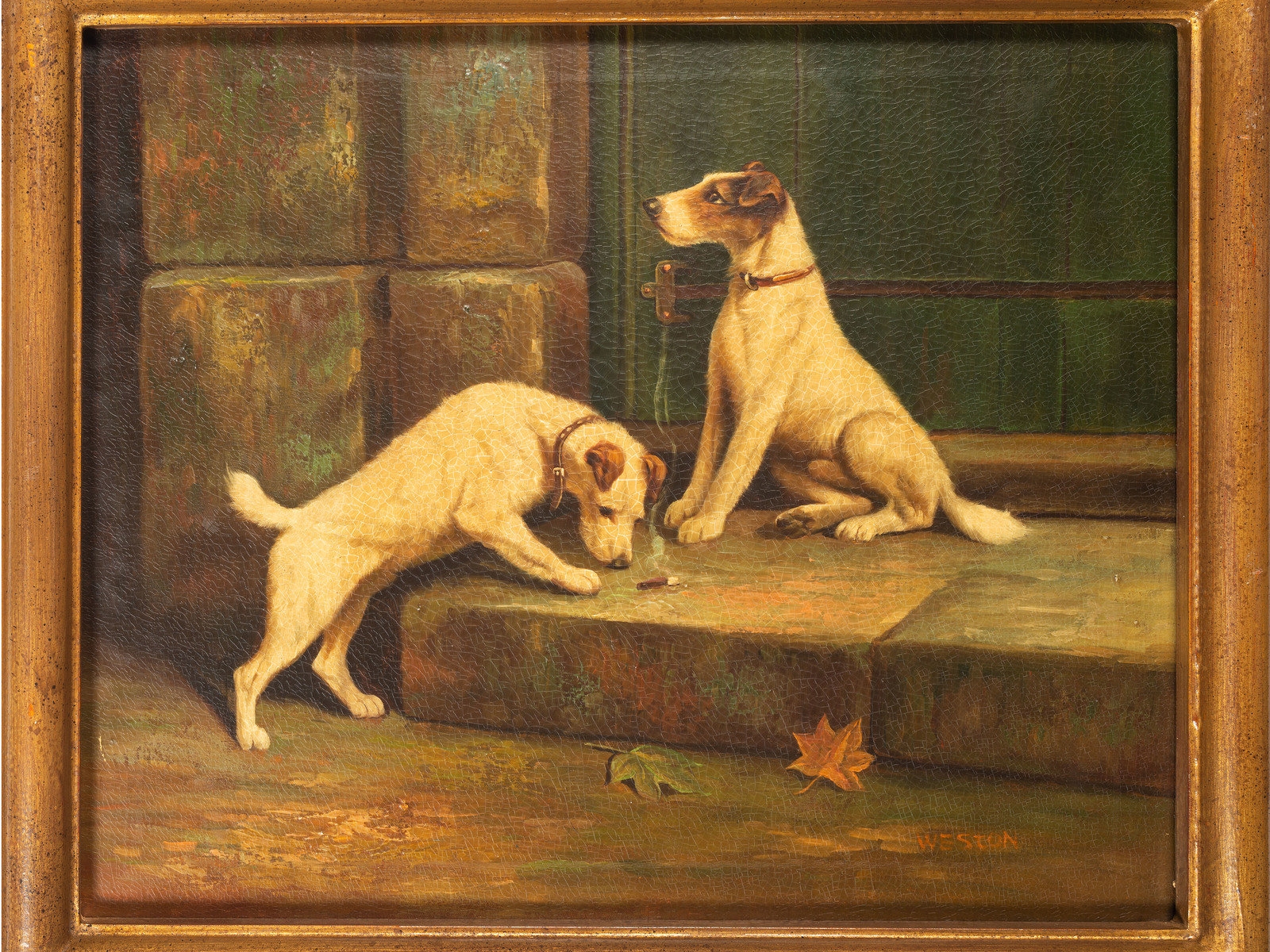 British School, 20th Century | Portrait of Two Dogs | MutualArt