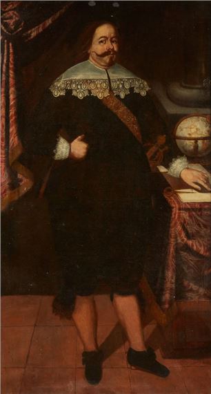 Spanish School, 17th Century | Portrait d'un érudit en pied | MutualArt
