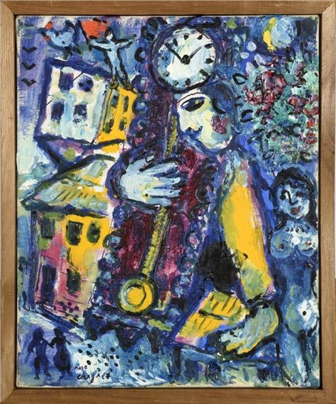 Marc Chagall | MAN CLOCK (1968) | MutualArt