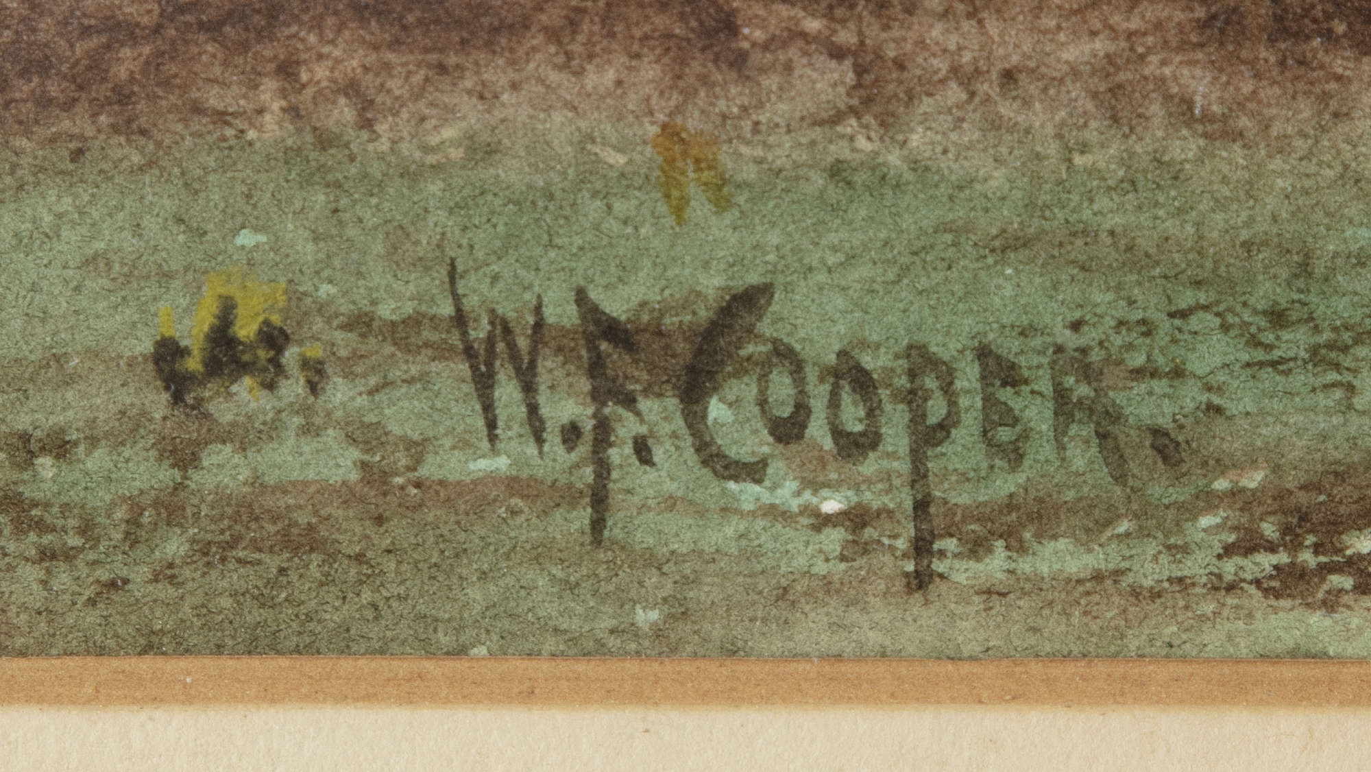 William F. Cooper | Bog Scene with Trees and Mountains | MutualArt