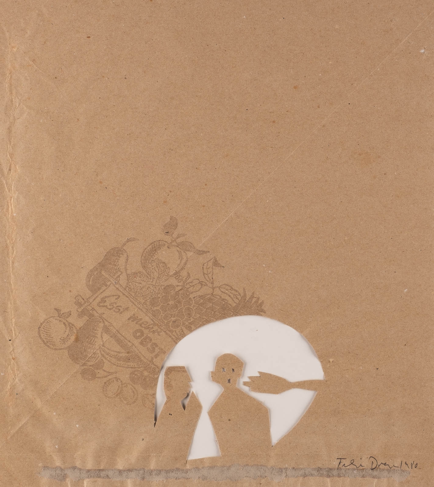 Felix Droese | Untitled (ESST MEHR OBST) (1980) | MutualArt