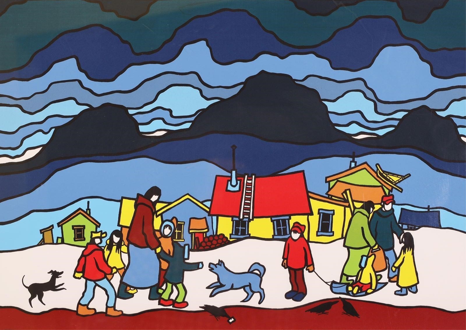 Ted Harrison | NORTHERN SKY (1980) | MutualArt