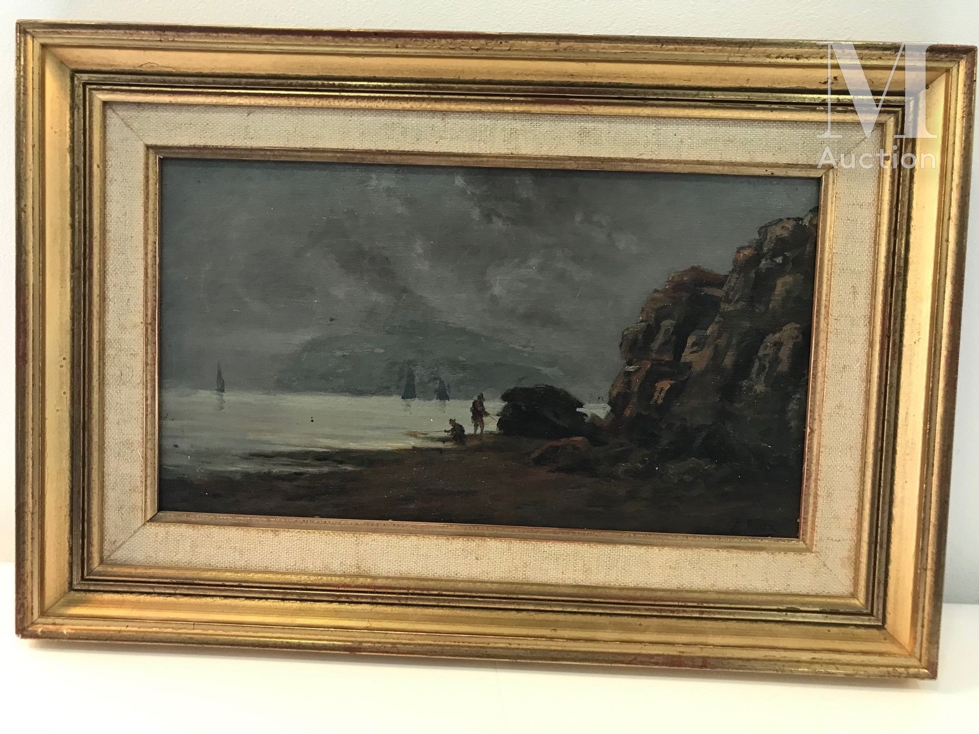 Emile Roux | Personnages en bord de mer | MutualArt