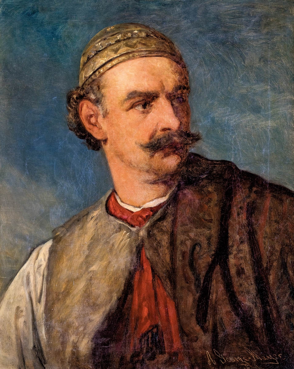August George Mayer | Portrait of a man with fez | MutualArt