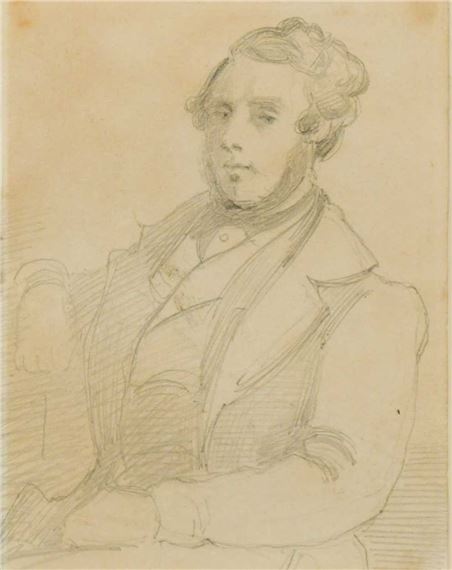 Sir George Hayter | Portrait of a seated manpen | MutualArt