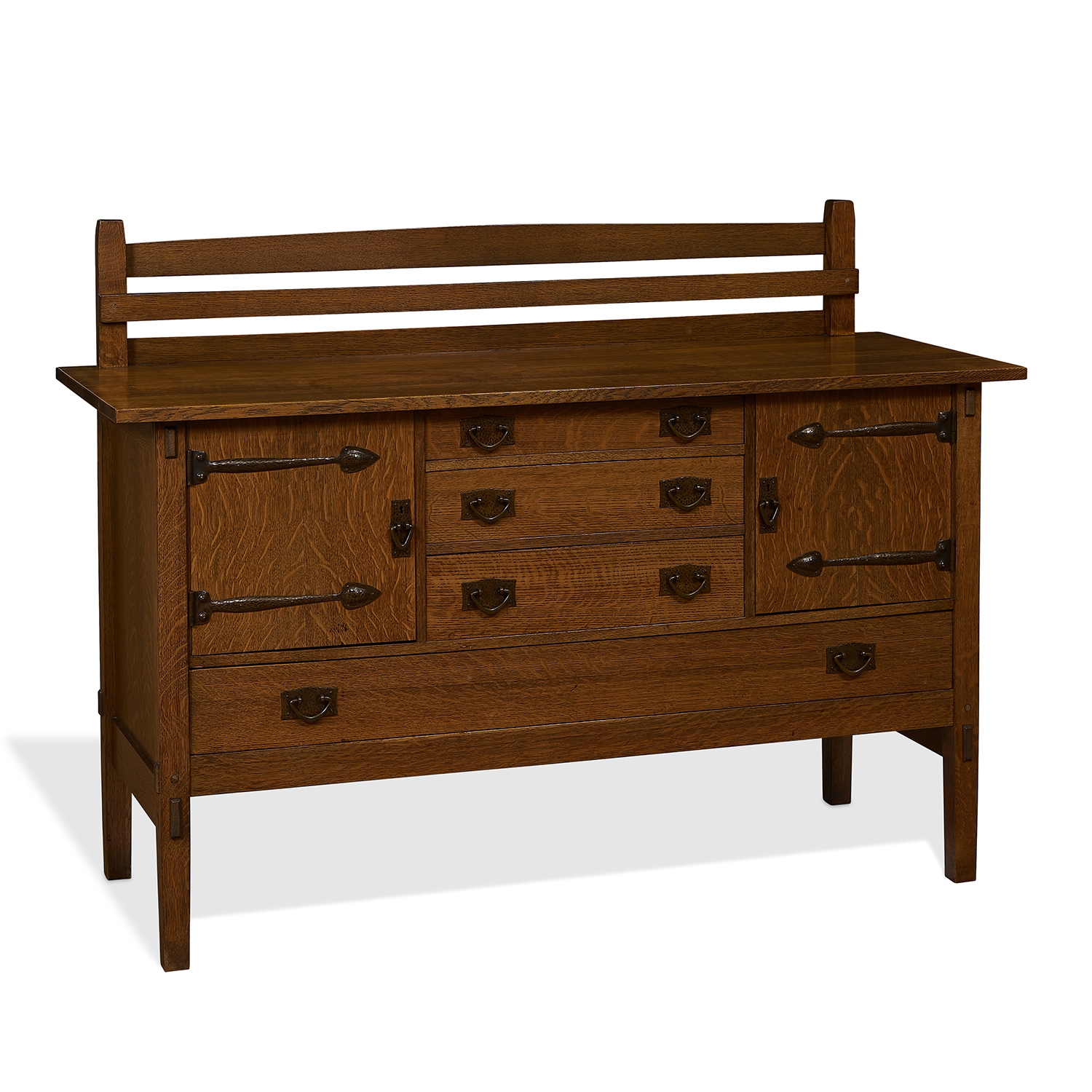 Gustav Stickley | Chest of Drawers circa 1910 oak, wrought iron, with ...