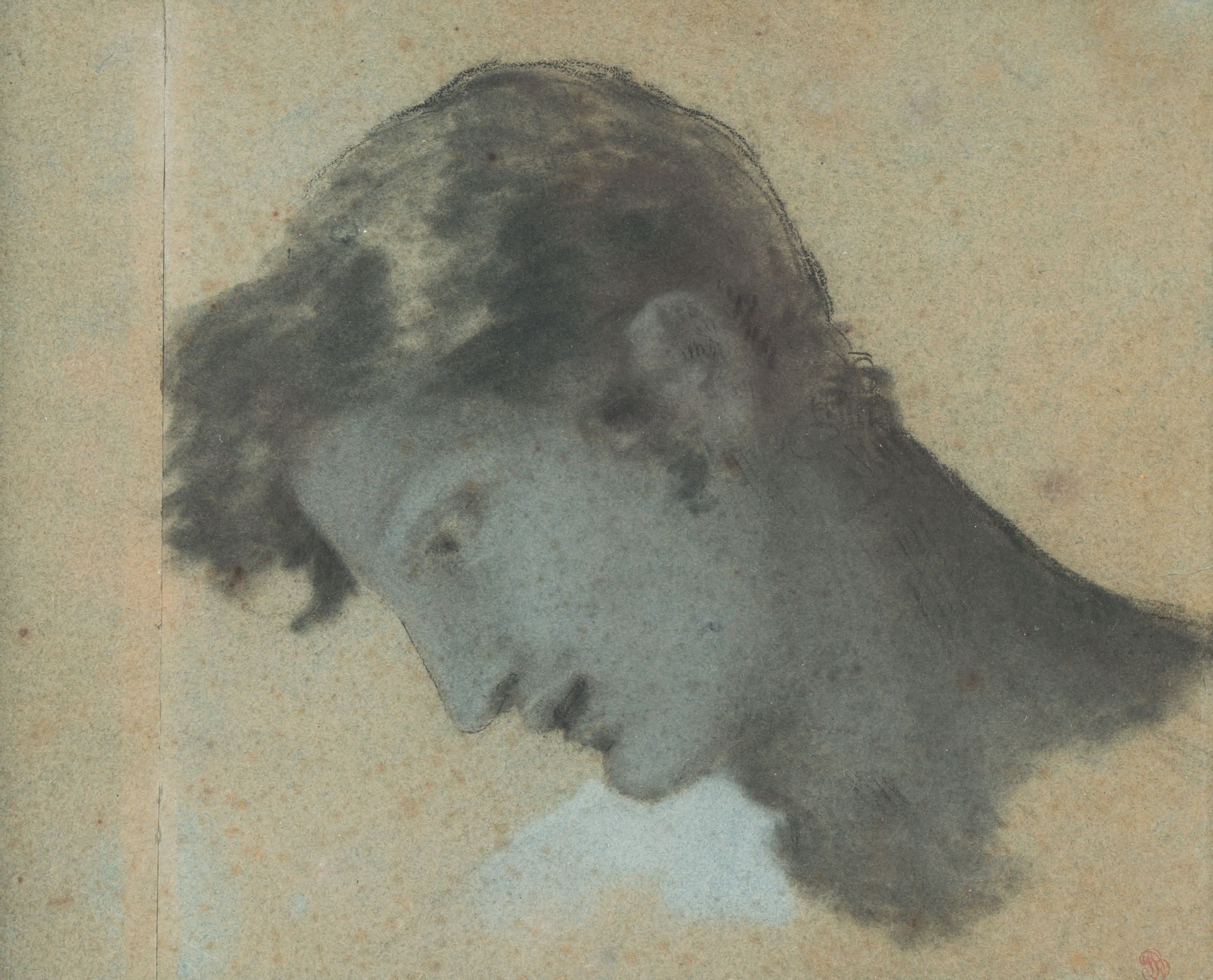 Pierre-Paul Prud'hon | Study of a man's head for the Dream of Happiness ...