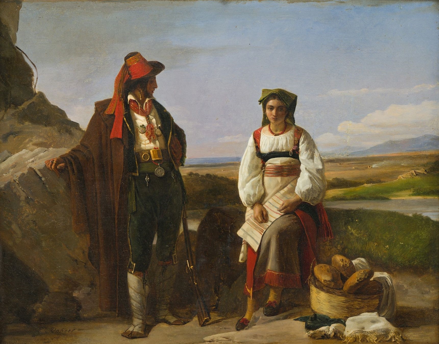 Louis-Leopold Robert | Brigand and bread seller in the Roman ...