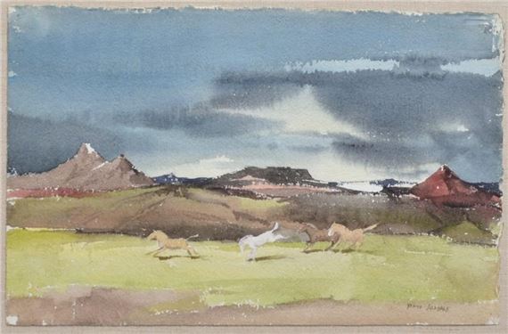 Paul Sample | Galloping Horses | MutualArt