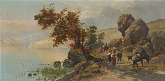 Pietro Barucci | 'CAMPAGNA CON CONTADINI E ASINI'. | MutualArt