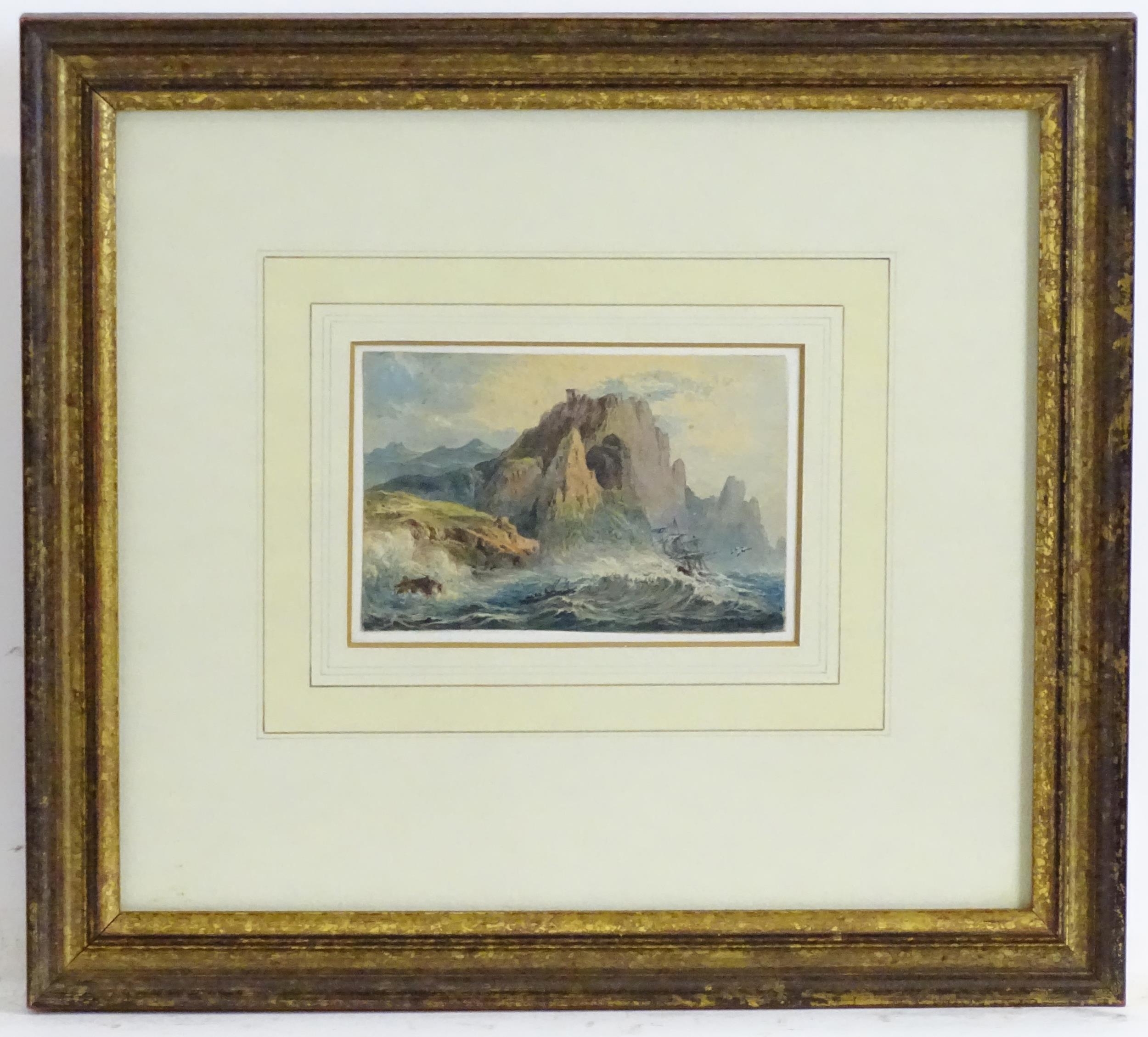 William Crouch | A seascape with ships in rough seas | MutualArt