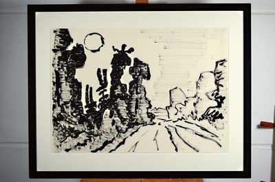 Karl Schmidt-Rottluff | landscape with trees (1963) | MutualArt